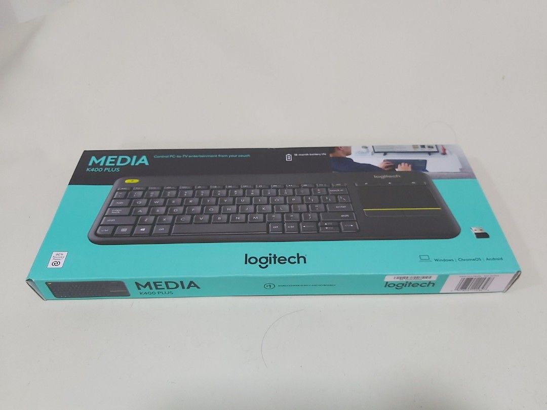 Logitech K400 Plus Wireless Touch Keyboard, Computers & Tech, Parts & Accessories, Computer ...