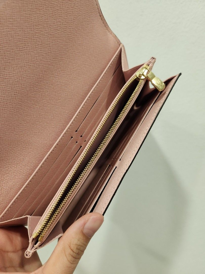 LV Sarah Wallet (mono with pink), Luxury, Bags & Wallets on Carousell