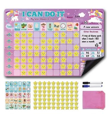 Magnetic Reward Chart Board/ Customizable weekly calendar routine/ Good ...