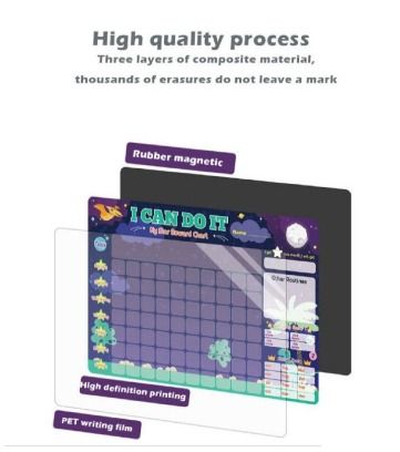 Magnetic Reward Chart Board/ Customizable weekly calendar routine/ Good ...