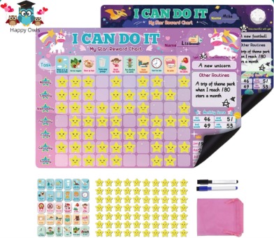 Magnetic Reward Chart Board/ Customizable weekly calendar routine/ Good ...