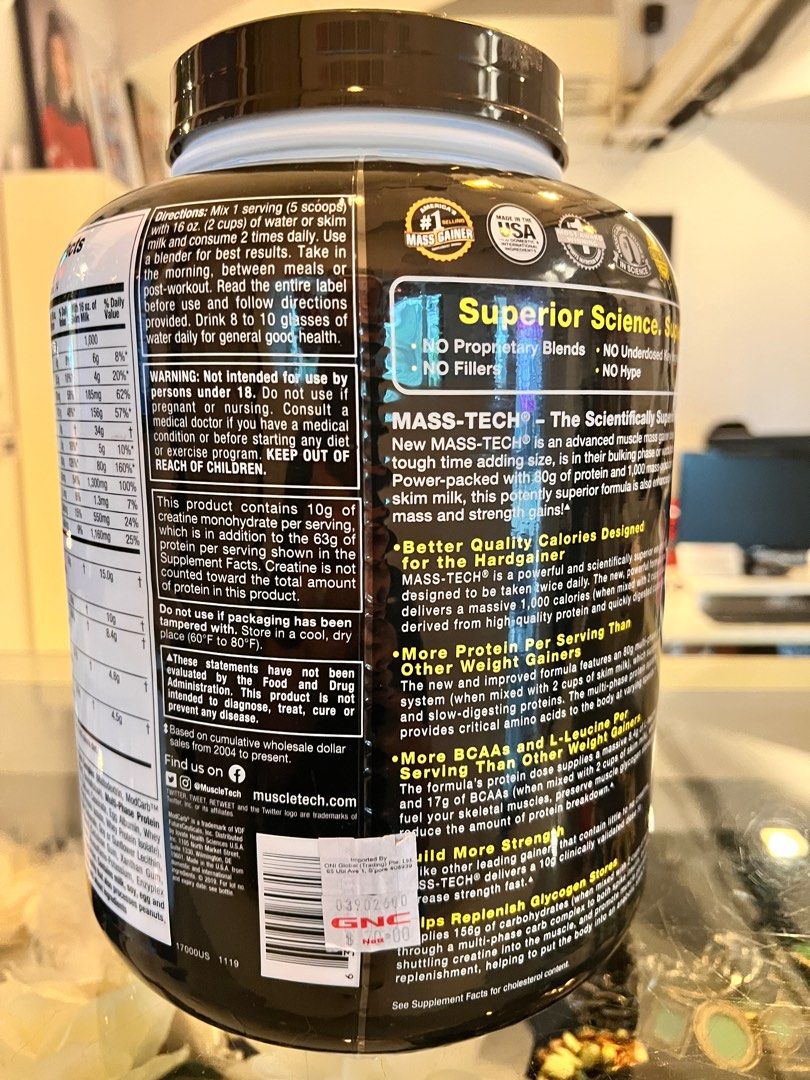 MASS TECH.GAINER - STRAWBERRY (EXPIRED NOV 2023, Health & Nutrition ...