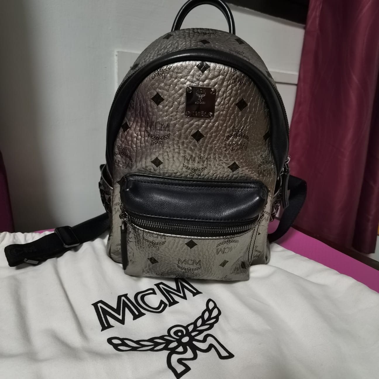 MCM Backpack small., Luxury, Bags & Wallets on Carousell