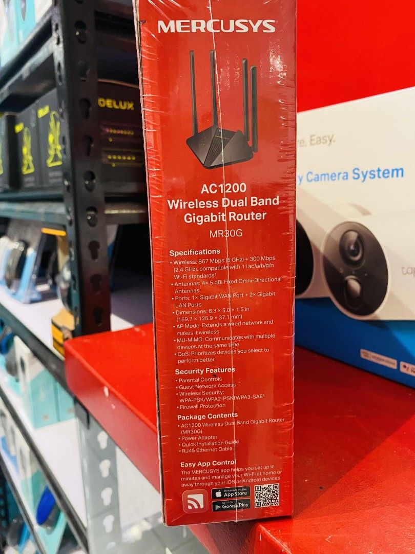 Mercusys MR30G AC1200 Wireless Dual Band Gigabit Router, Computers ...