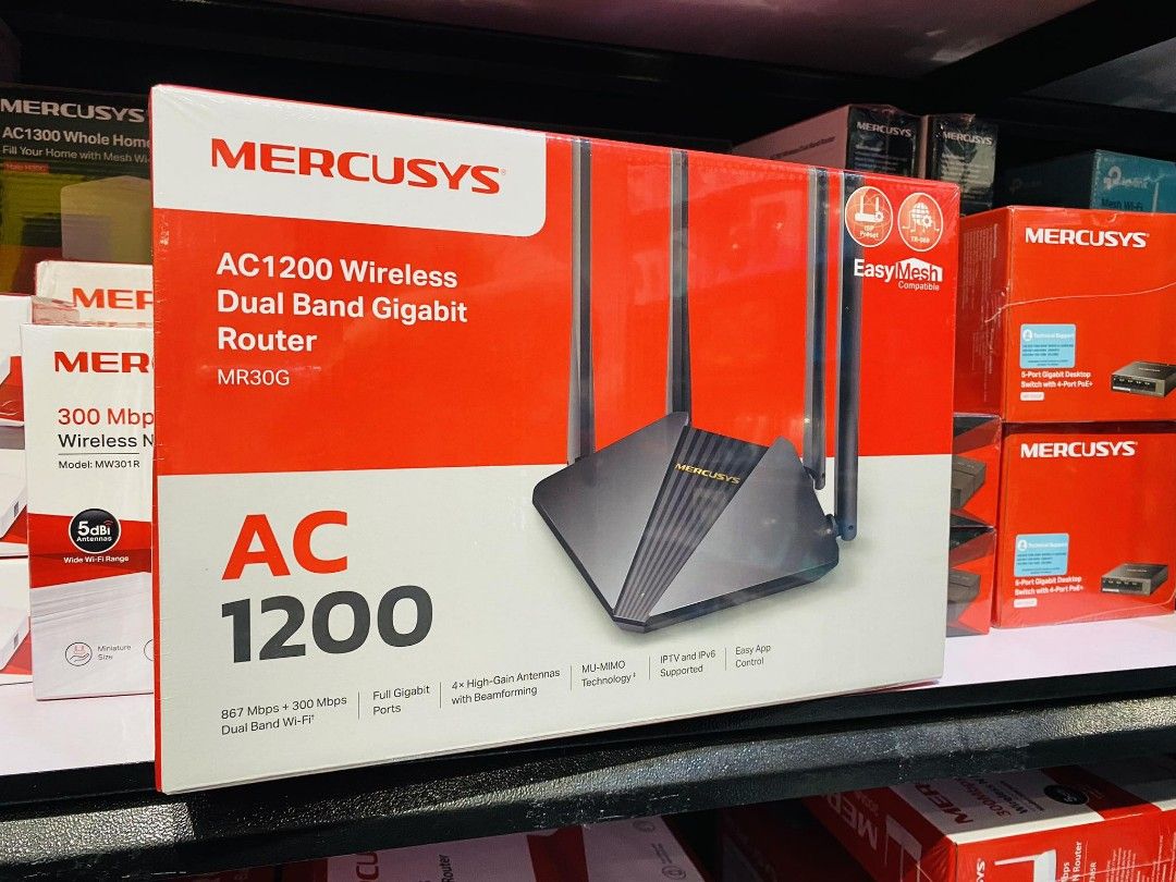 Mercusys MR30G AC1200 Wireless Dual Band Gigabit Router, Computers ...