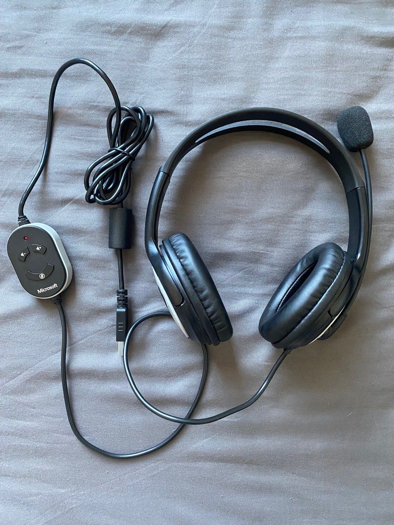 Microsoft LifeChat LX-3000 Headphone set, Audio, Headphones & Headsets on Carousell