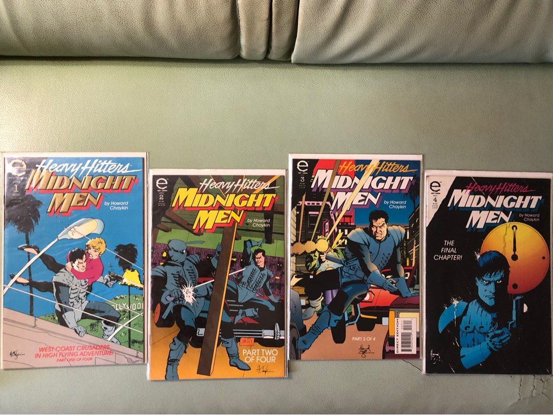 MIDNIGHT MEN #1 to 4, Complete Set, MARVEL-Epic Comics, Hobbies & Toys ...