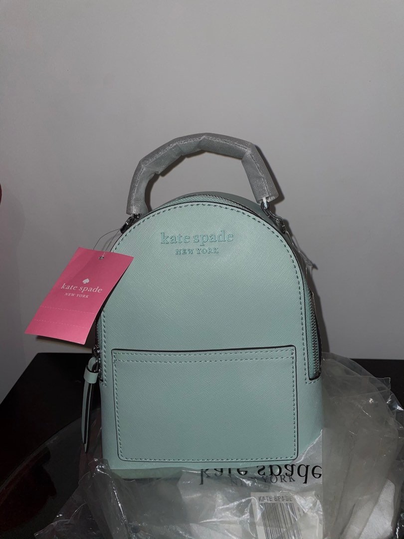 mint green kate spade convertible backpack, Women's Fashion, Bags ...