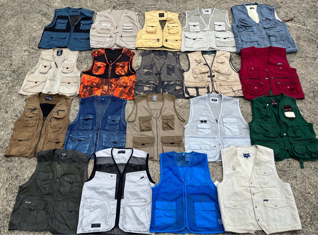 Multi pocket/Fishermen Vests!!!!, Men's Fashion, Tops & Sets, Vests on ...
