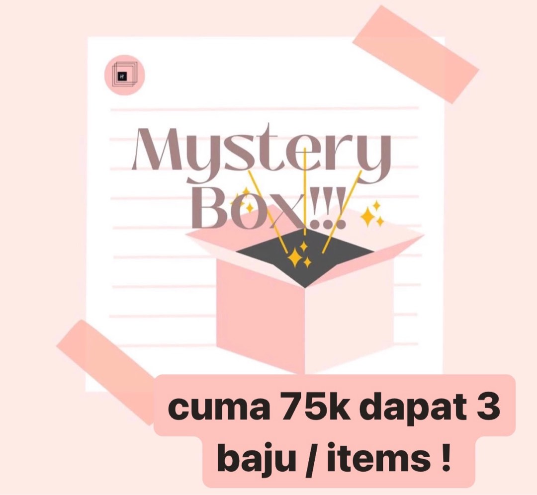 Mystery box 3 items, Fesyen Wanita, Pakaian Wanita, Lainnya di Carousell