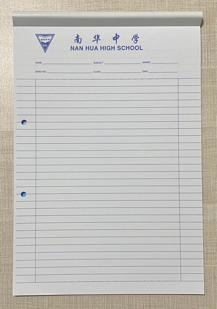 Nan Hua High School exam pad, Hobbies & Toys, Stationery & Craft ...