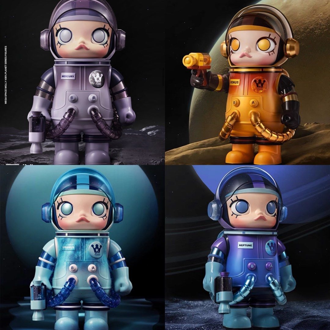 NEW BNIB 400% SPACE MOLLY 29.5 cm PLANET SERIES POPMART SINGLE BLIND BOX, Hobbies & Toys, Toys ...