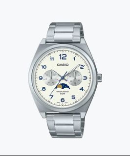 Casio Moon Phase/Moonphase Dress Watch MTP-M305D-7AV Black with ...