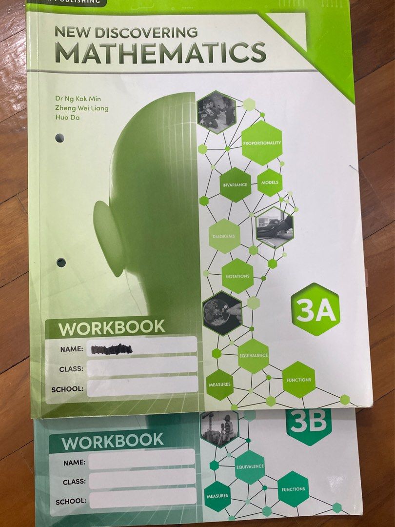 FREE WORKBOOK with New Discovering Mathematics Textbook 3A 3B 4A 4B ...