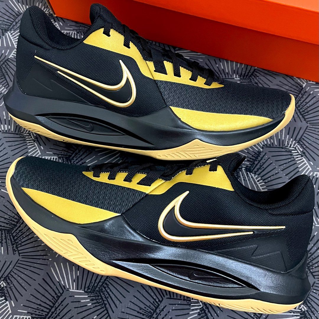 Nike Precision 6 Mens Basketball Black Metallic Gold, Men's Fashion ...