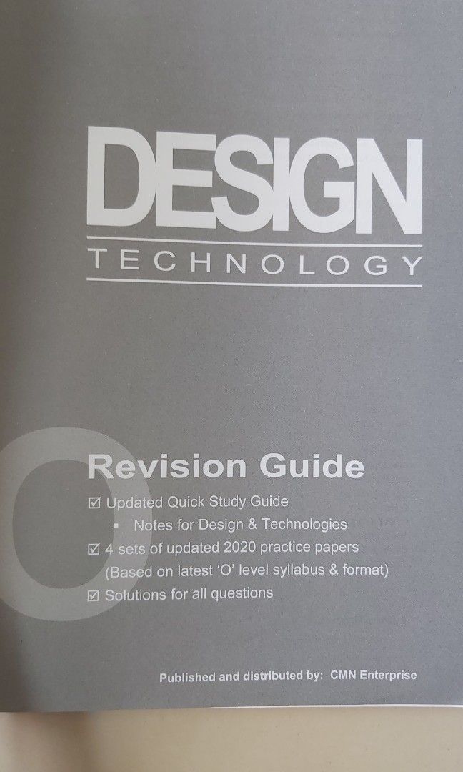 O level Design tech revision, Hobbies & Toys, Books & Magazines ...