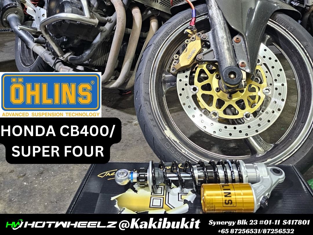OHLINS SUSPENSION-HONDA CB400/SUPER FOUR, Motorcycles, Motorcycle Accessories on Carousell