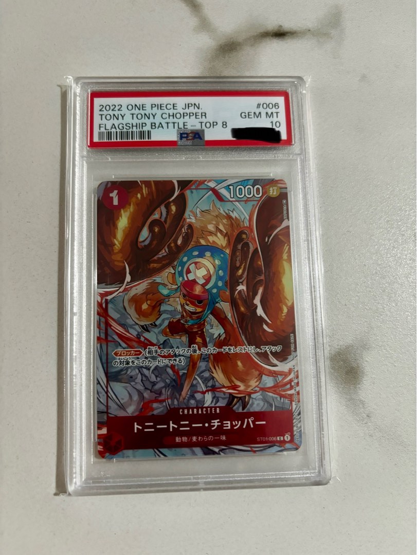 One Piece TCG Top 8 Chopper PSA 10, Hobbies & Toys, Toys & Games on ...