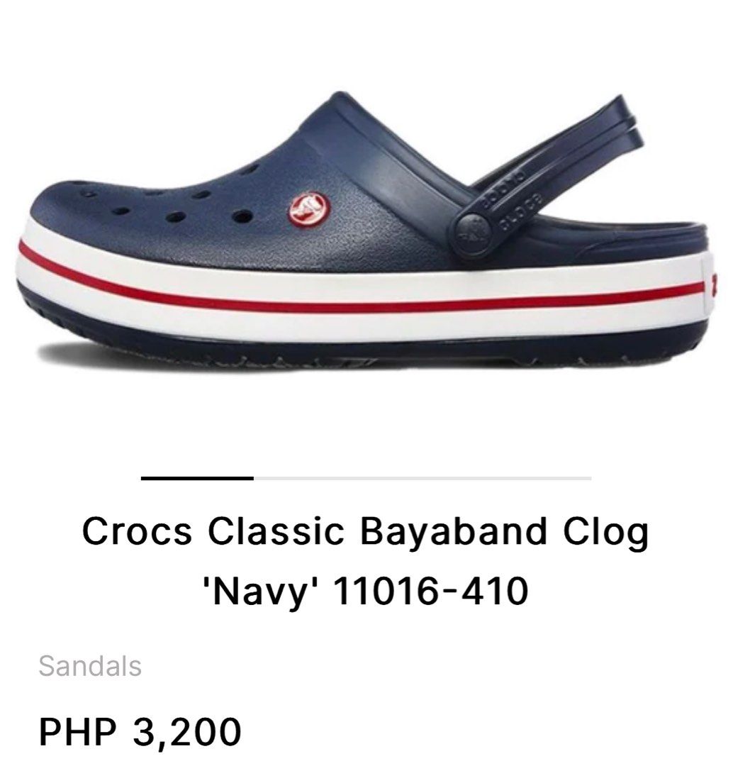 Original Crocs Classic Bayaband Clog (Unisex)/Navy Blue / 10US -27.5cm ...