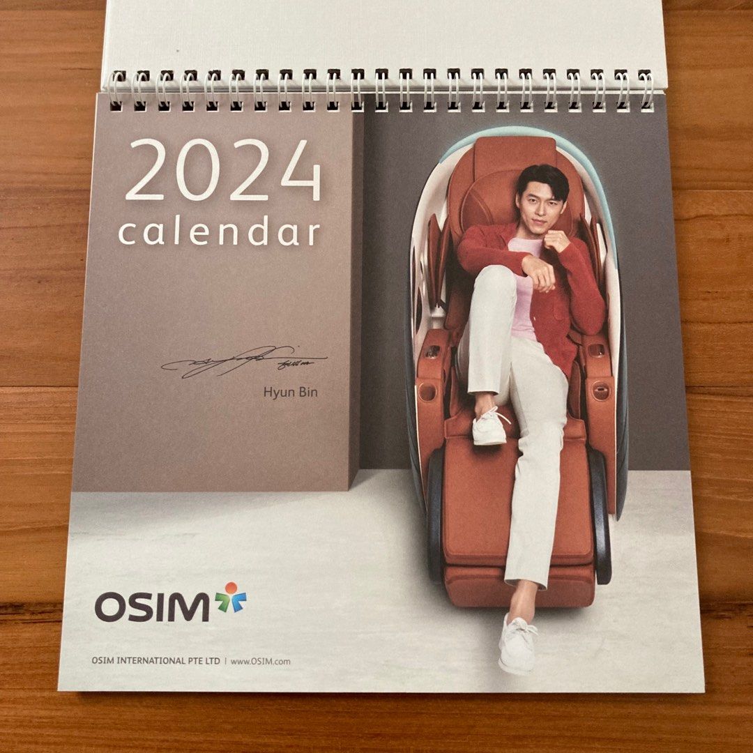 OSIM Hyun Bin Calendar 2024, Hobbies & Toys, Memorabilia & Collectibles, Fan Merchandise on ...