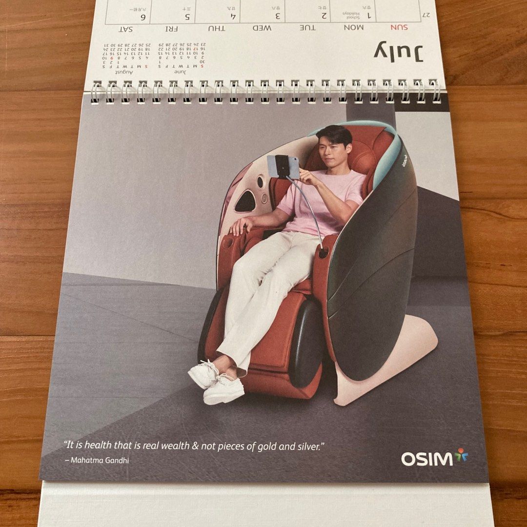 OSIM Hyun Bin Calendar 2024, Hobbies & Toys, Memorabilia & Collectibles, Fan Merchandise on ...