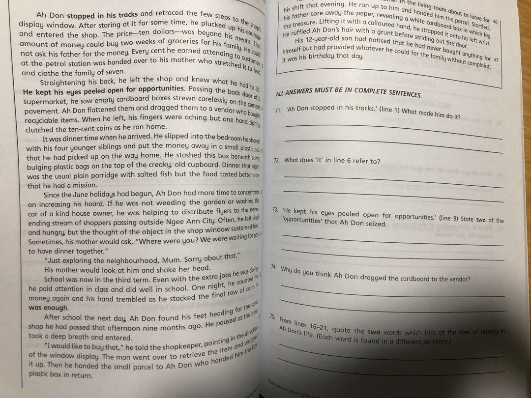 P6 PSLE English Model Exam papers Pri 6 Primary 6 with Answers, Hobbies ...