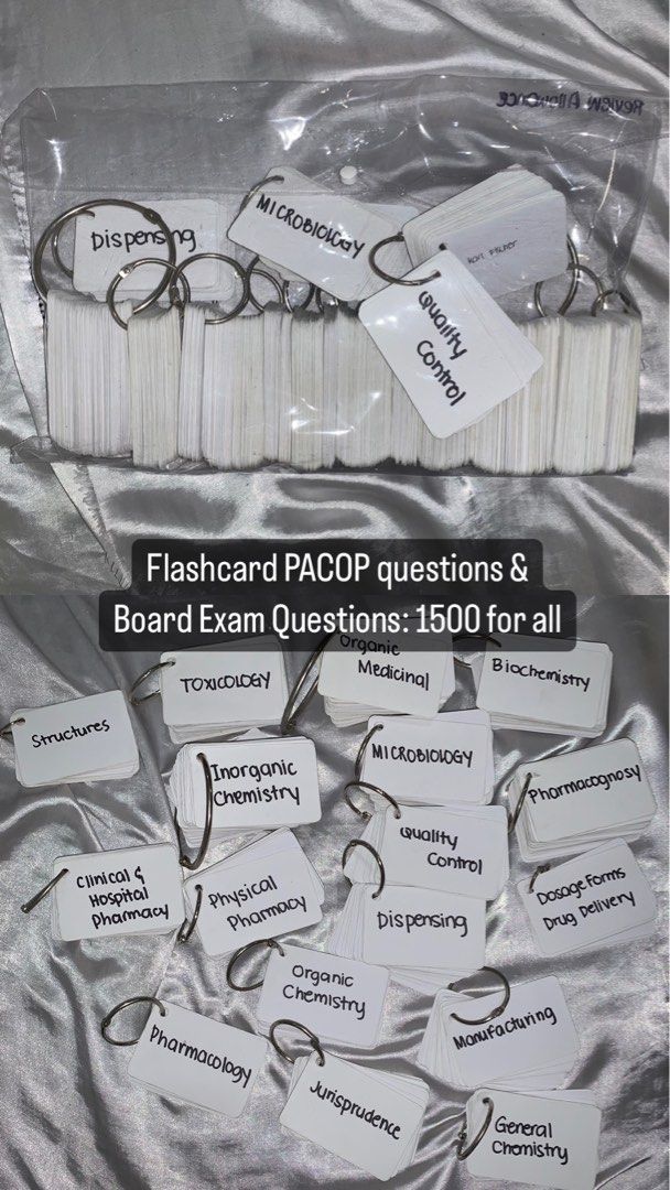 PACOP and Flashcards for Pharmacy Licensure Exam, Hobbies & Toys, Books ...