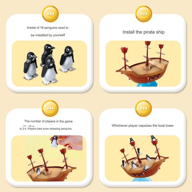 Penguin Pirate Boat Balancing Game/Penguin Pop n Drop/ Penguin Trap ...