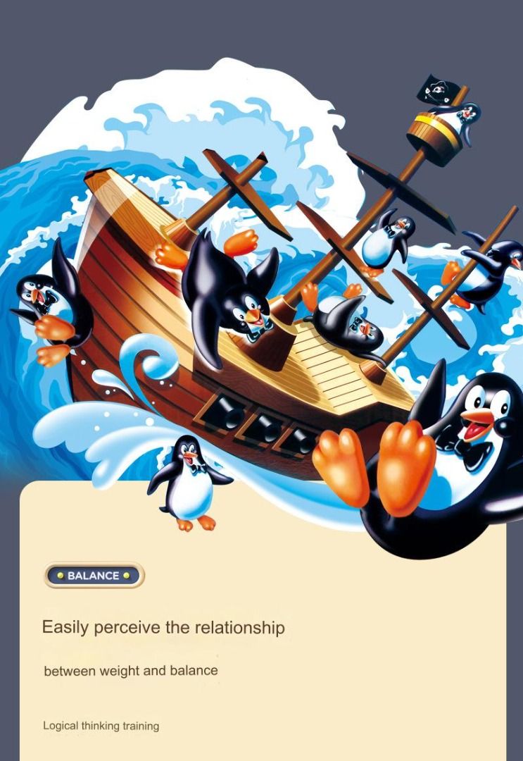 Penguin Pirate Boat Balancing Game/Penguin Pop n Drop/ Penguin Trap ...