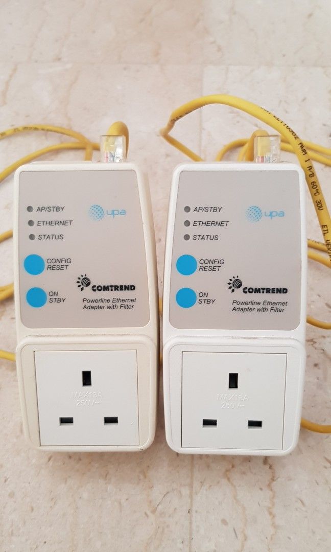 Powerline Ethernet Adaptor with Filter, Computers & Tech, Parts ...