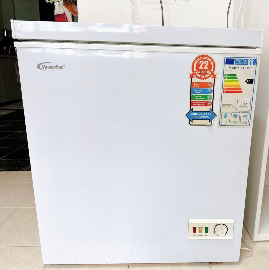 PowerPac Chest Freezer 150L, TV & Home Appliances, Kitchen Appliances ...