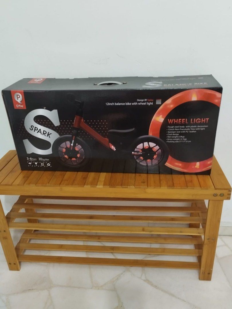 QPlay spark 12inch balance bike with wheel light, Sports Equipment, Bicycles & Parts, Bicycles ...