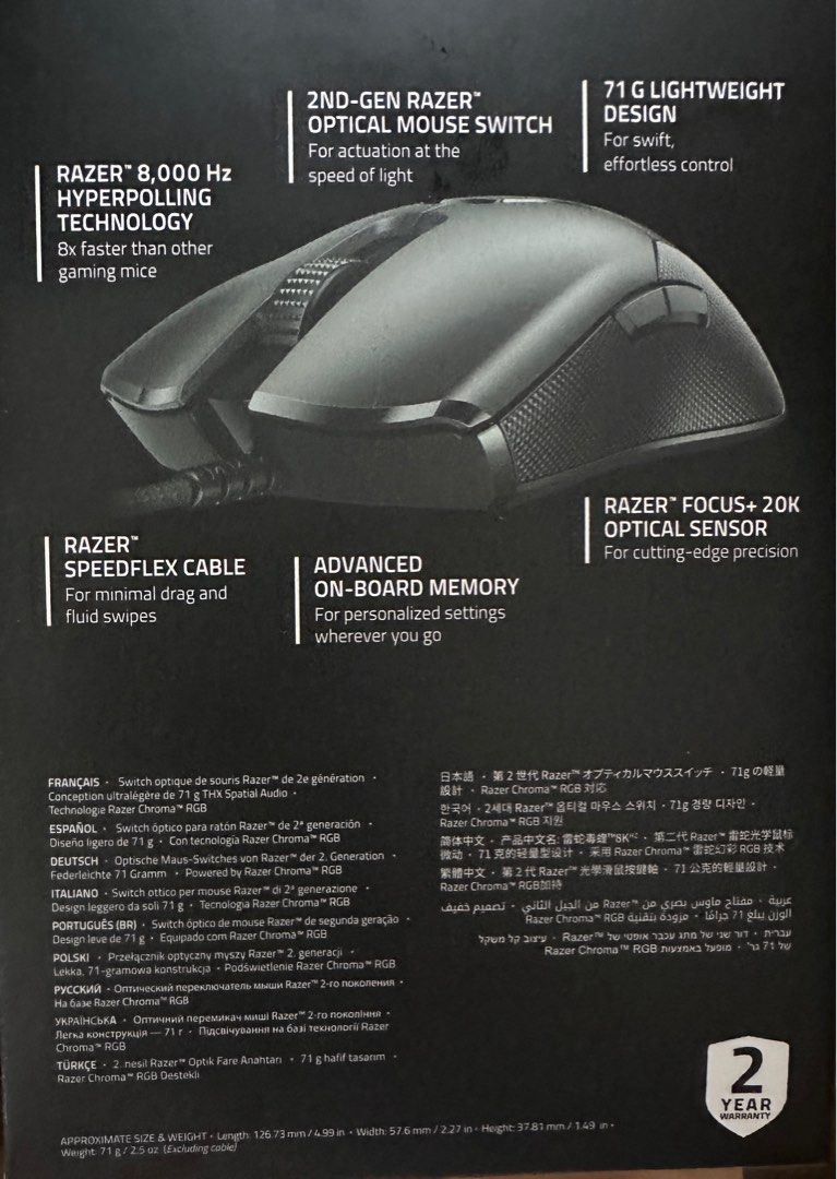 Razer Viper 8K VIPER, Computers & Tech, Parts & Accessories, Mouse ...