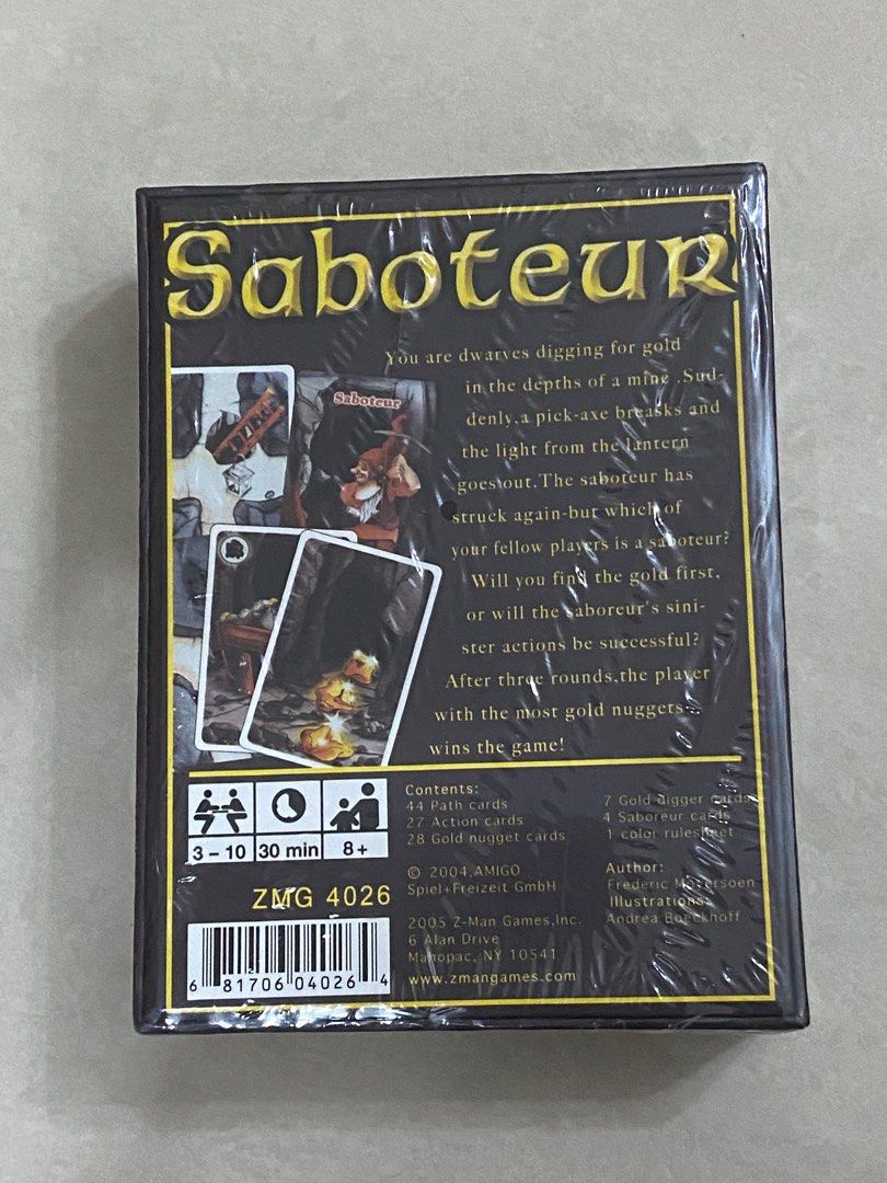 Saboteur Card Game for Christmas, Hobbies & Toys, Toys & Games on Carousell