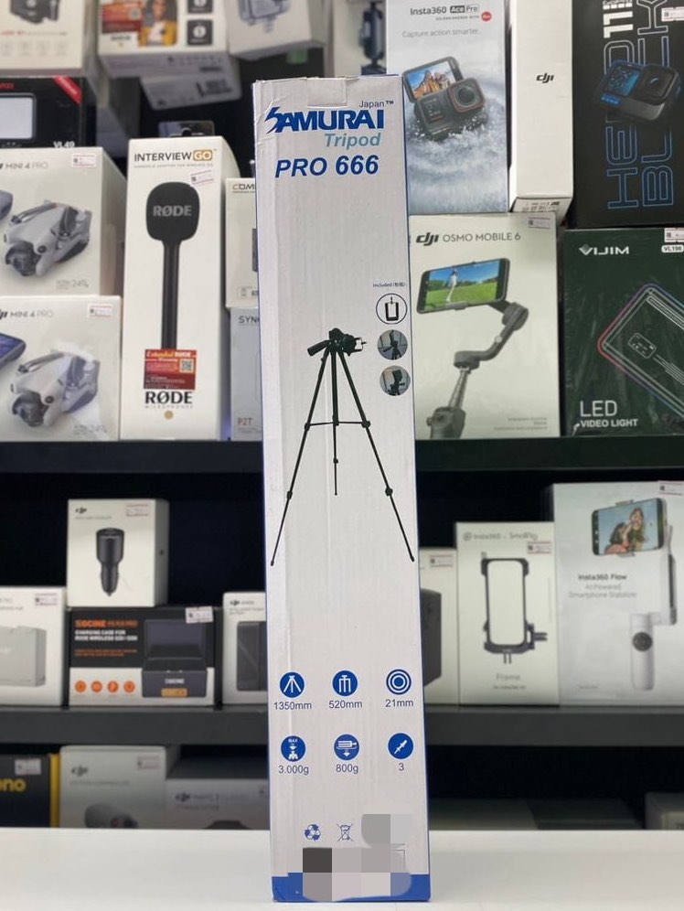 Samurai Pro 666 Aluminum Light Weight Tripod ( Black ), Photography ...