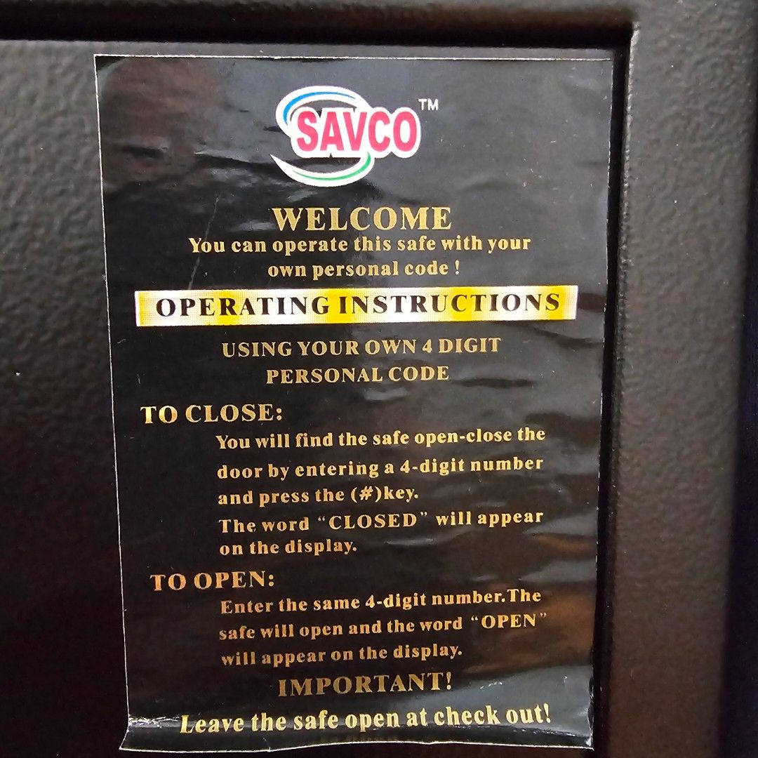 SAVCO Safe Box Small Digital Lock, Furniture & Home Living, Security ...