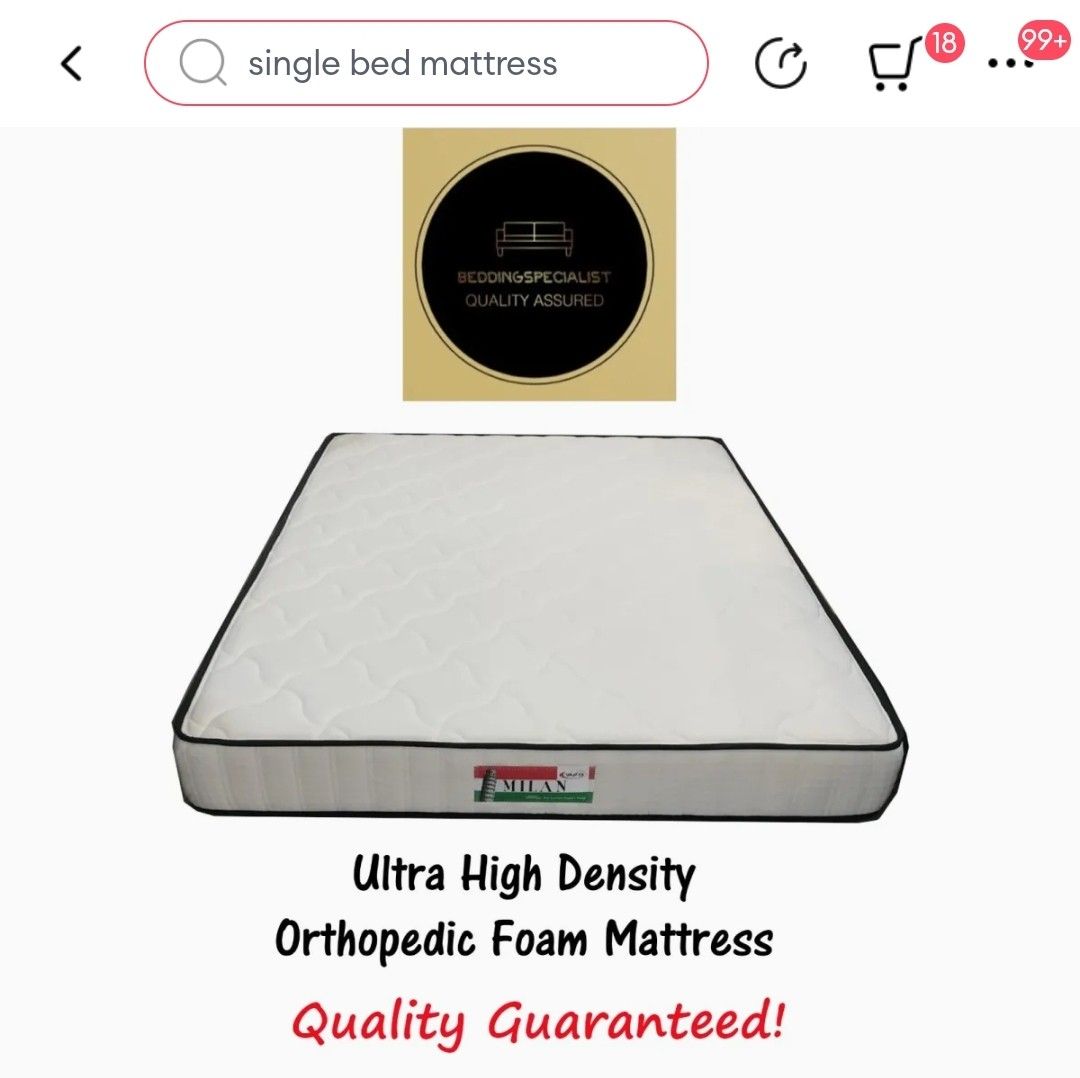 single matress, Furniture & Home Living, Furniture, Bed Frames ...