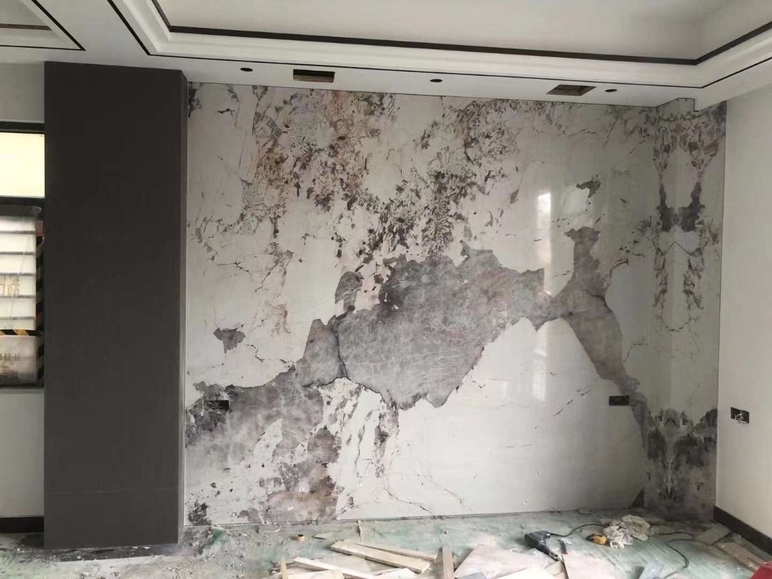 sintered stone tv feature wall, Furniture & Home Living, Home Decor ...