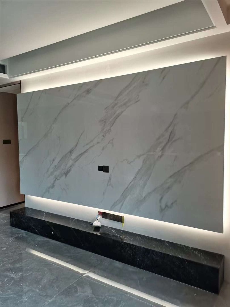 sintered stone tv feature wall, Furniture & Home Living, Home Decor ...