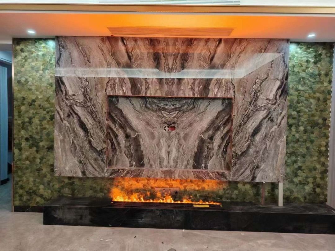 sintered stone tv feature wall, Furniture & Home Living, Home Decor ...