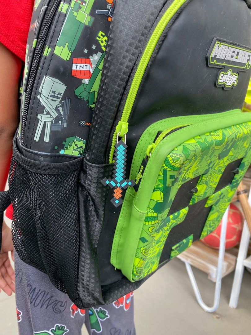 Minecraft classic backpack - Smiggle on Carousell