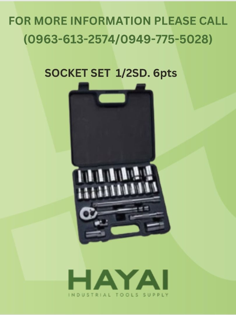 SOCKET SET 1/2SD. 6pts, Commercial & Industrial, Construction Tools ...