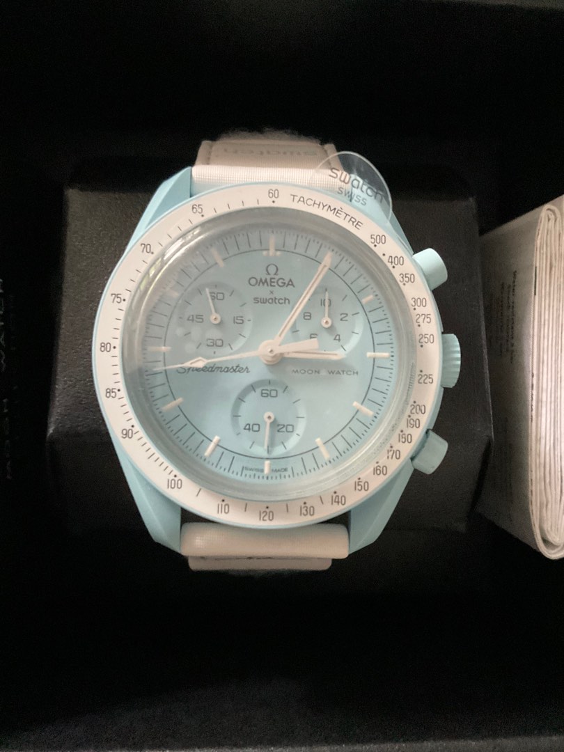 Swatch omega moonwatch, Luxury, Watches on Carousell