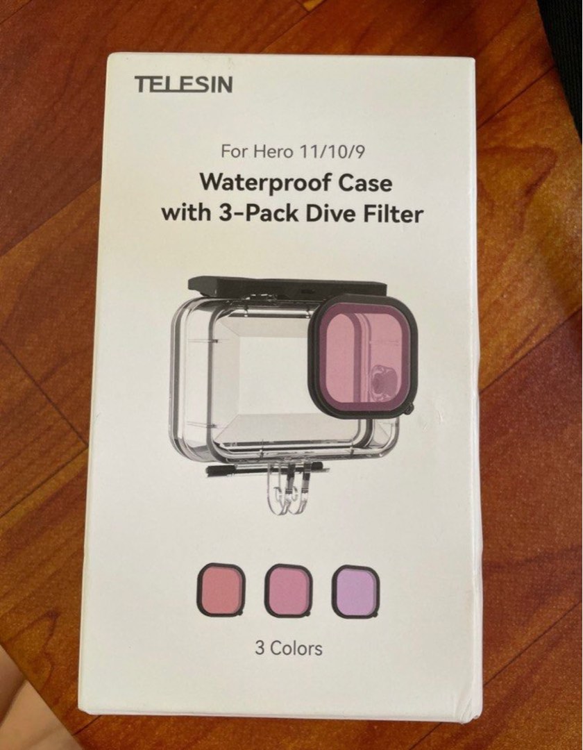 Telesin GoPro Hero Waterproof Case with 3 Pack Dive Filter, Photography ...