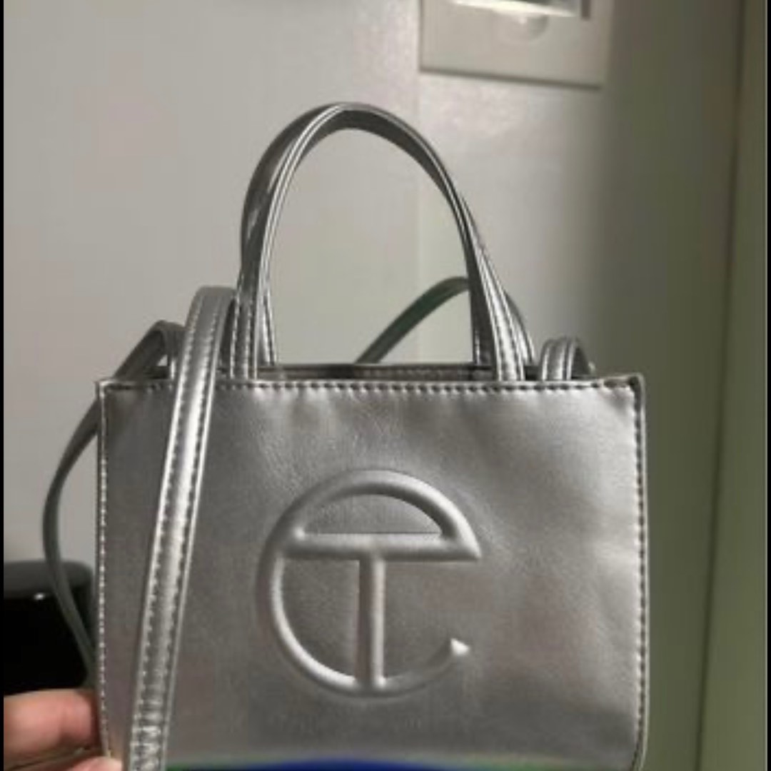 TELFAR SMALL - SILVER, Luxury, Bags & Wallets on Carousell
