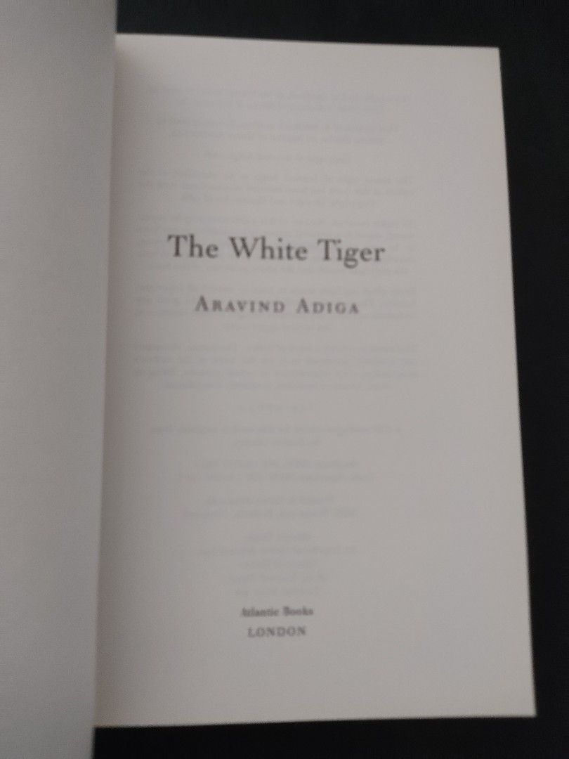 The White Tiger by Aravind Adiga (Hardbound), Hobbies & Toys, Books ...