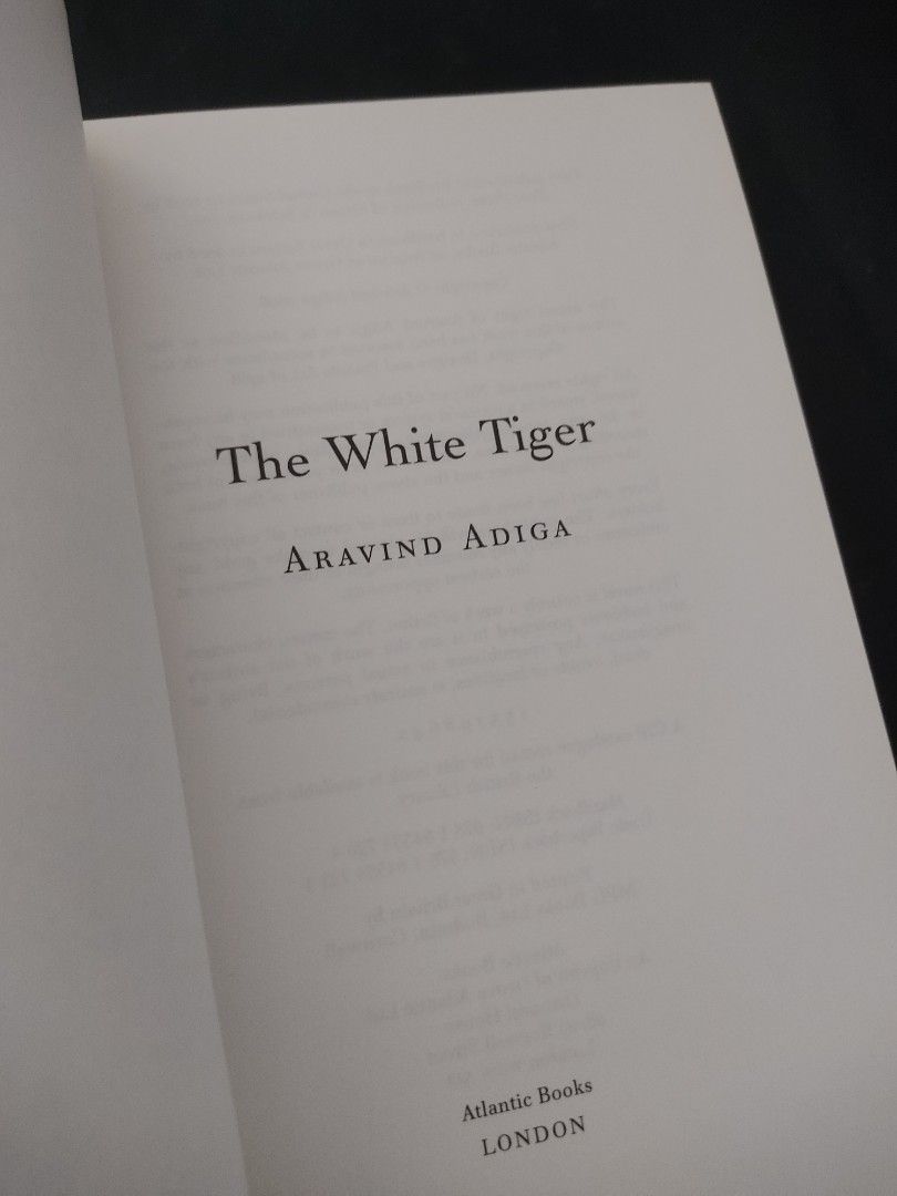 The White Tiger by Aravind Adiga (Hardbound), Hobbies & Toys, Books ...