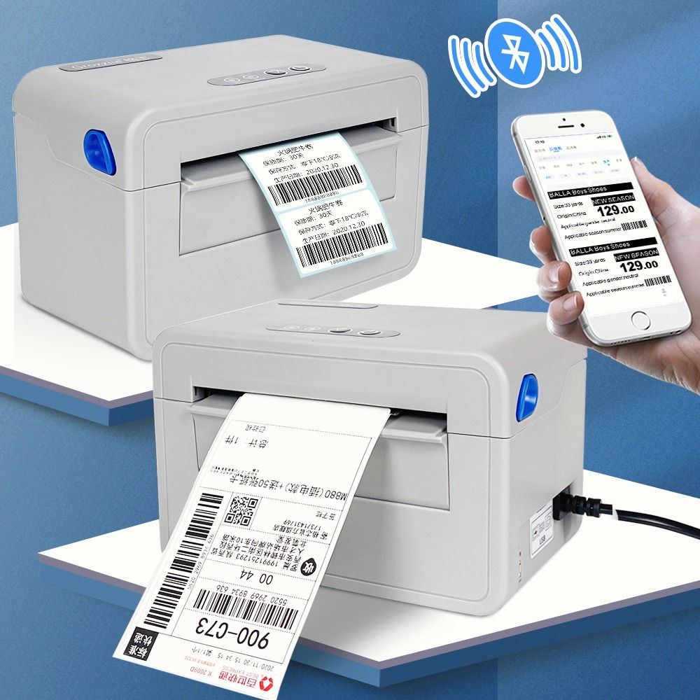 Thermal Printer Bluetooth Waybill Barcode Shipping Label Consignment ...