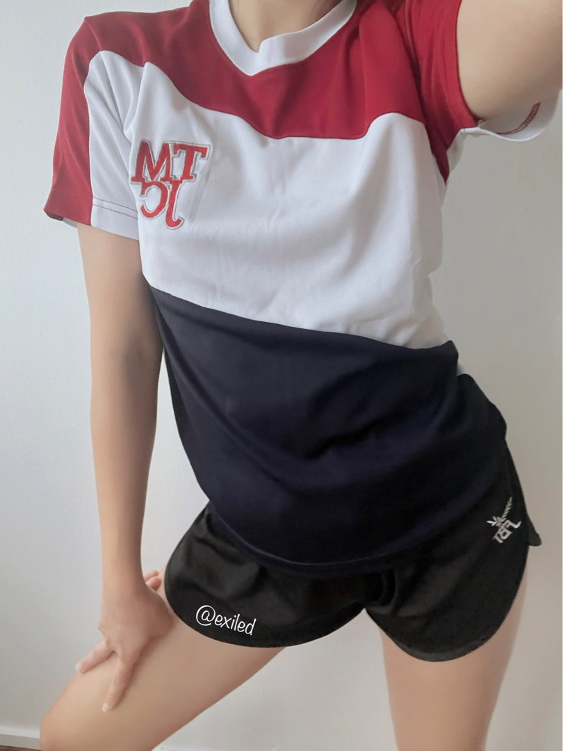 tmjc pe shirt and fbt shorts pe uniform fbts, Women's Fashion ...