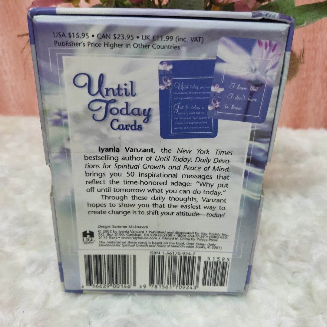 Until Today Cards: Daily Devotions ..., Vanzant, Iyanla. Brand NEW, Hobbies & Toys, Toys & Games ...